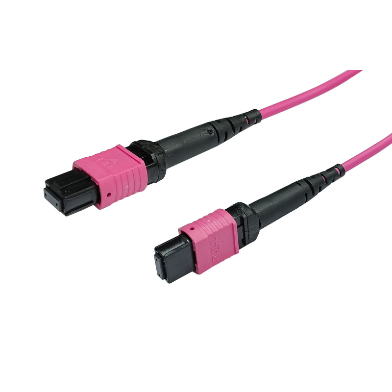 OM4 Multimode Fibre Optic Cable | MPO Female to MPO Female | Polarity B ...