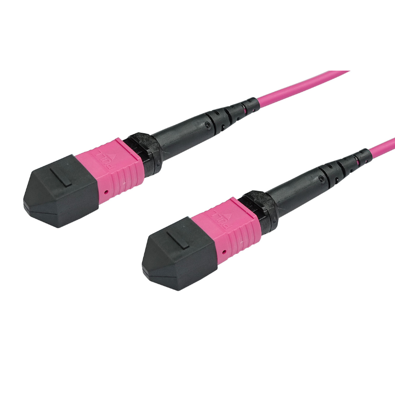 OM4 Multimode Fibre Optic Cable | MPO Female to MPO Female | Polarity B ...